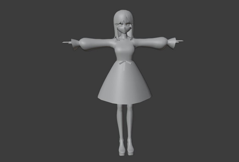 Noriko - GAME READY LOW POLY ANIME CHARACTER GIRL by CGCOOL