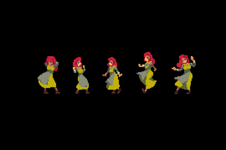 Dancing Girl Sprites by ansimuz