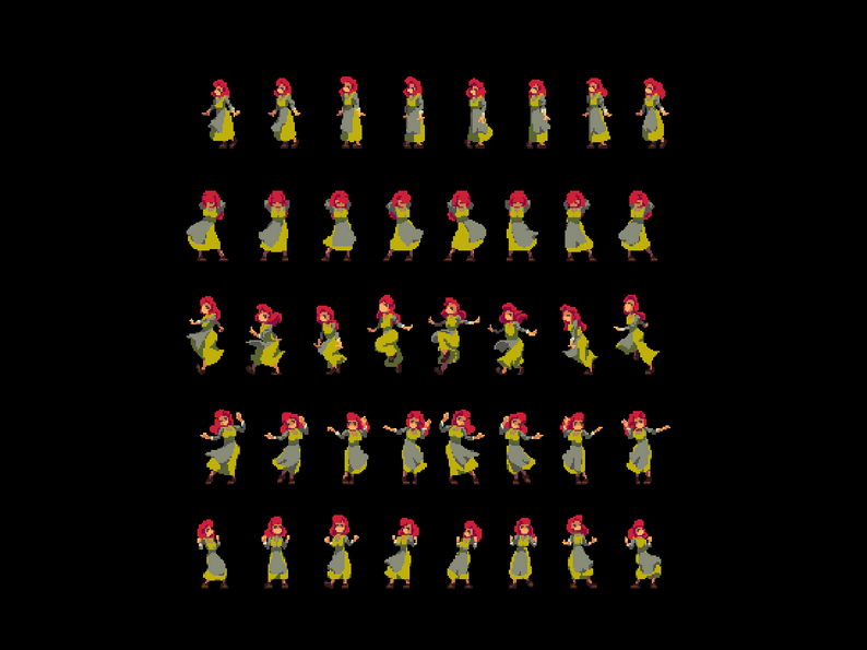 Dancing Girl Sprites by ansimuz