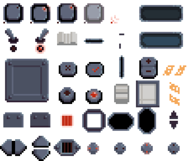 Metal Pixel Theme for Godot Games by azagaya