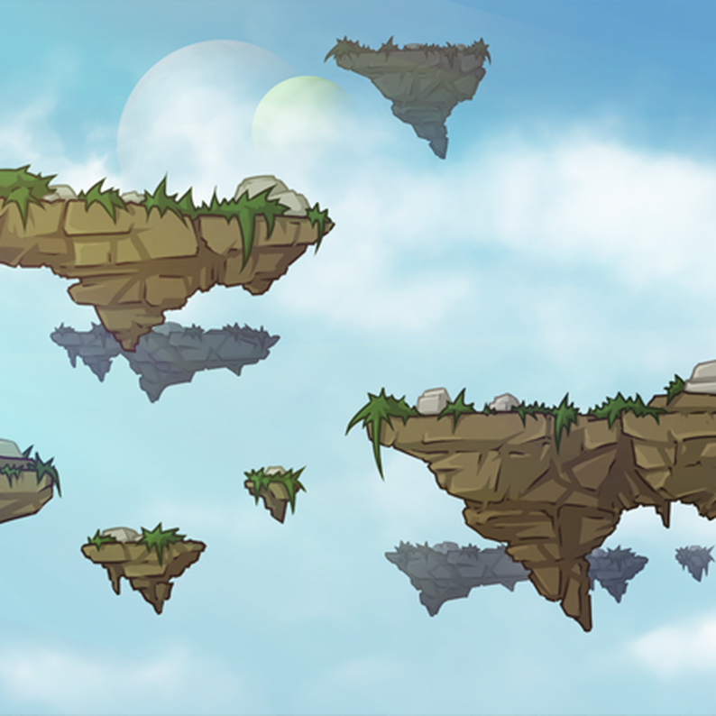 Levitating Hand-Drawn Platforms by Fantazmo Art