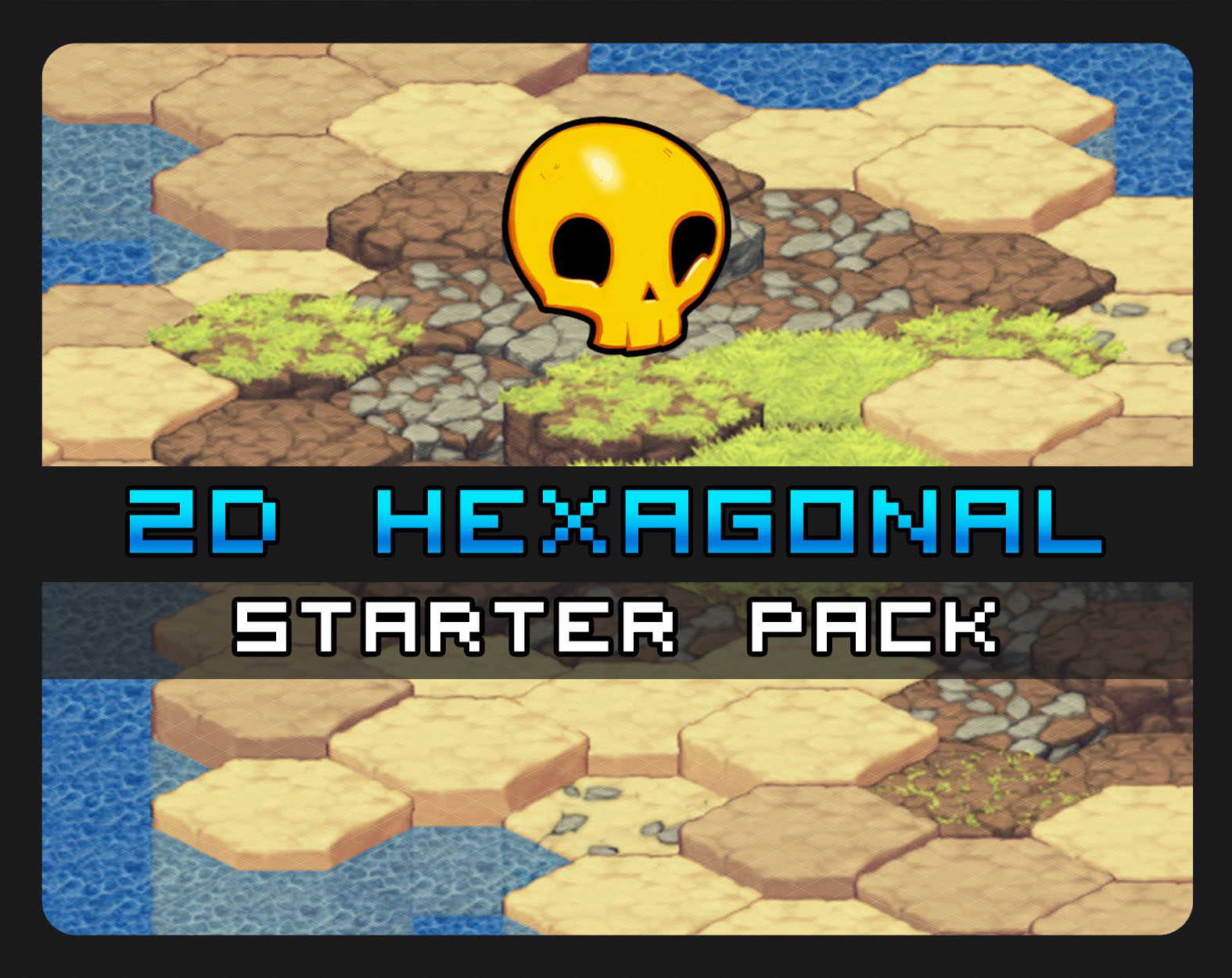 2D Hexagonal Tile Starter Pack by Golden Skull Art