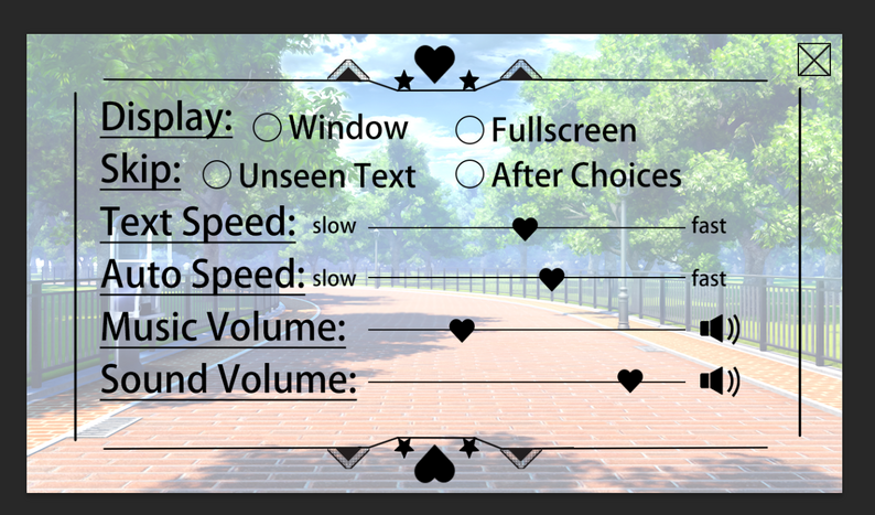 Visual Novel GUI Pack 007 by Smileflower