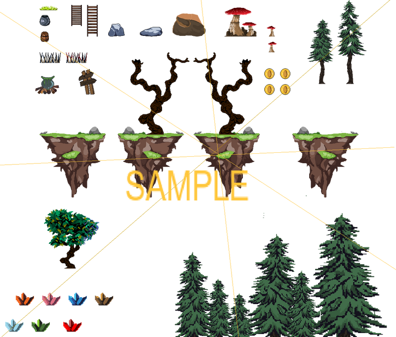 2D Tilemaps And SpriteSheet Packs (Rock & nature)) by Valcia