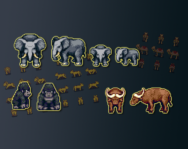 Animals Sprite Pack 2 by finalbossblues