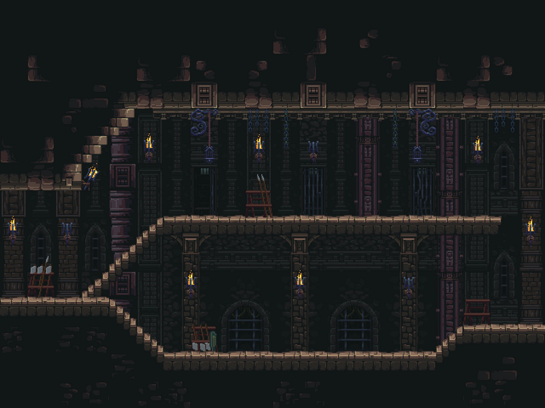 SideScroll Worlds Castle Pack by Szadi art.