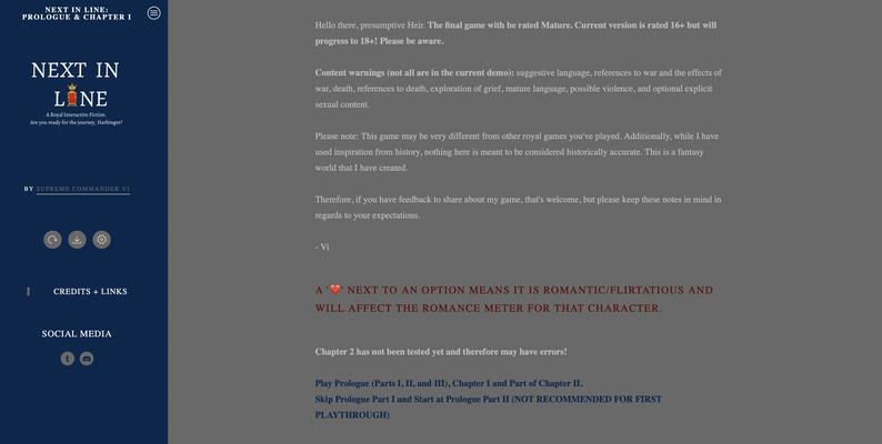 Next in Line by V. Walker