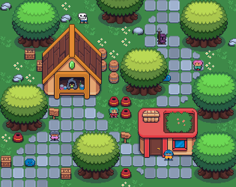 Top Down Exterior - RPG TILESET [16x16] by Crimplewood