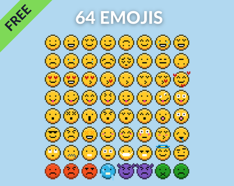 64 FREE Emoji Asset Pack by actuallyKron