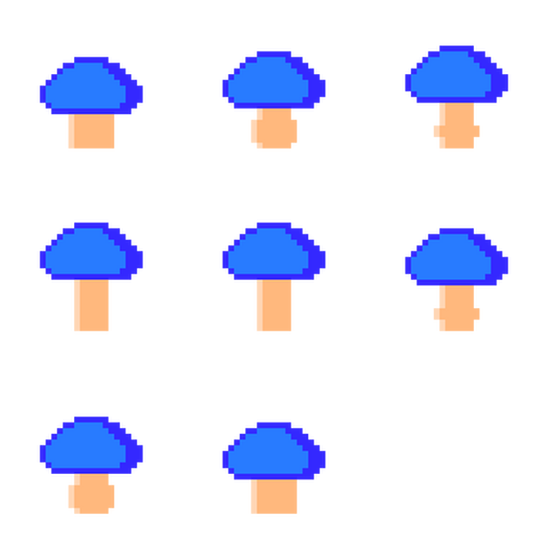 Free Animated Mushroom Sprite Assets by unbreaded