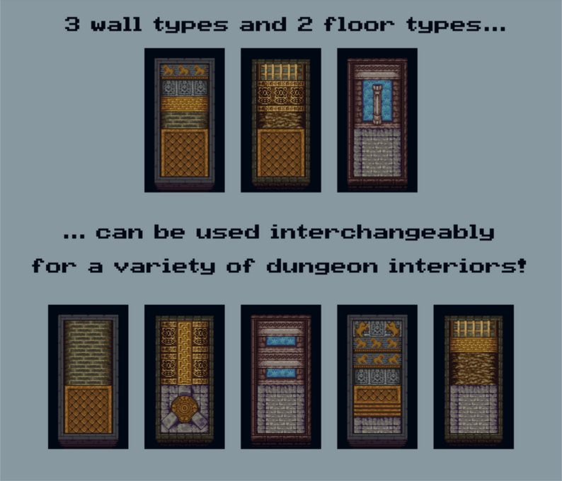 Pixel Art Tileset - Eternal Dungeon by Seliel the Shaper
