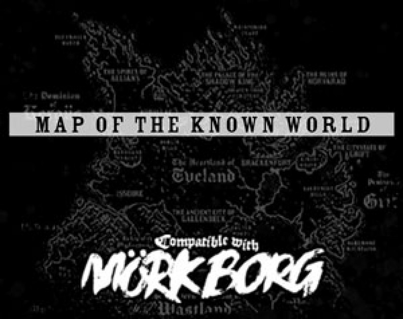 Mörk Borg - Map of the Known World by Vandel Arden