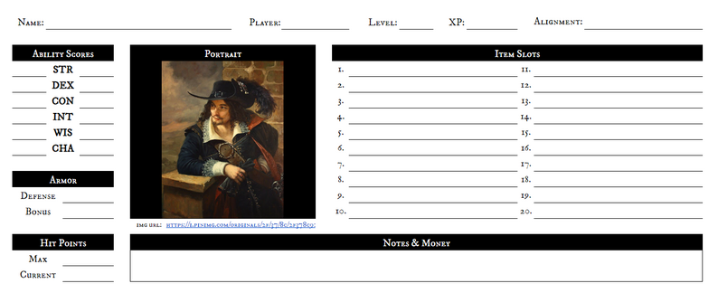 Knave - Online Character Sheet by Dismaster FraNe