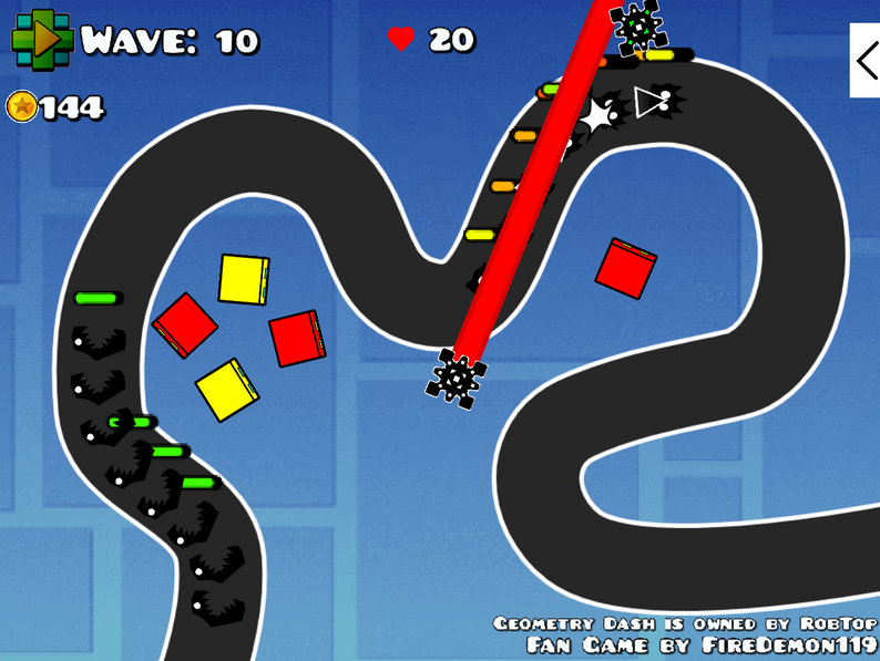 Geometry Dash Tower Defense by FireDemon119
