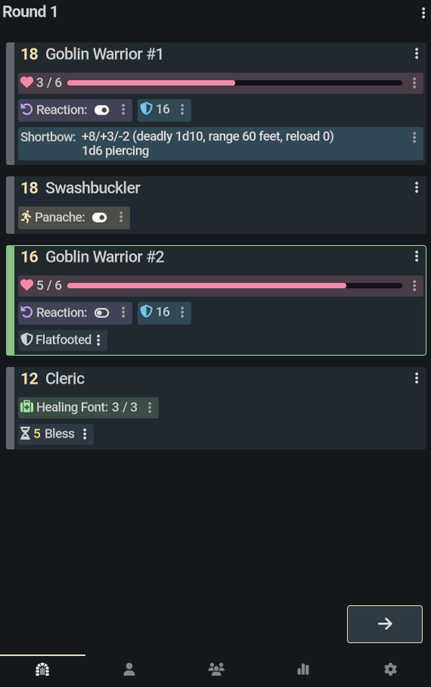 Pathfinder 2e Combat Tracker by Gamedev Bram 🎁