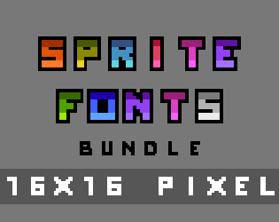 16x16 Pixel Font Bundle by Marvin Z