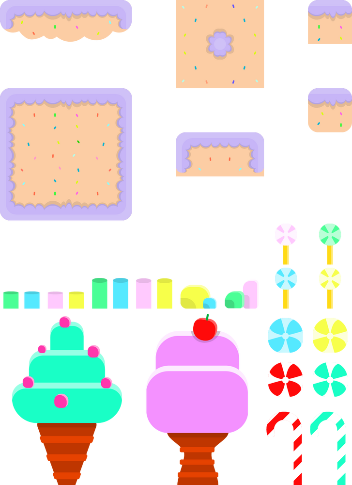 Candy 2D World Game Assets by hmzitosh