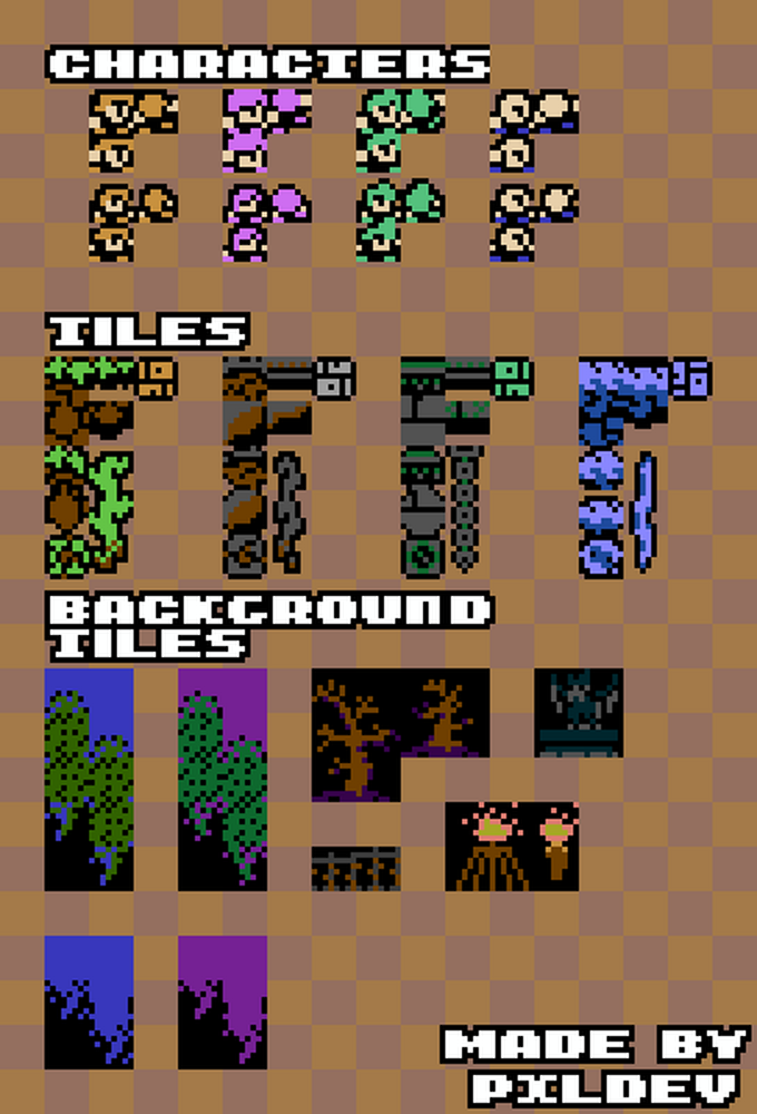 8-bit Platformer sprite sheet by PxlDev