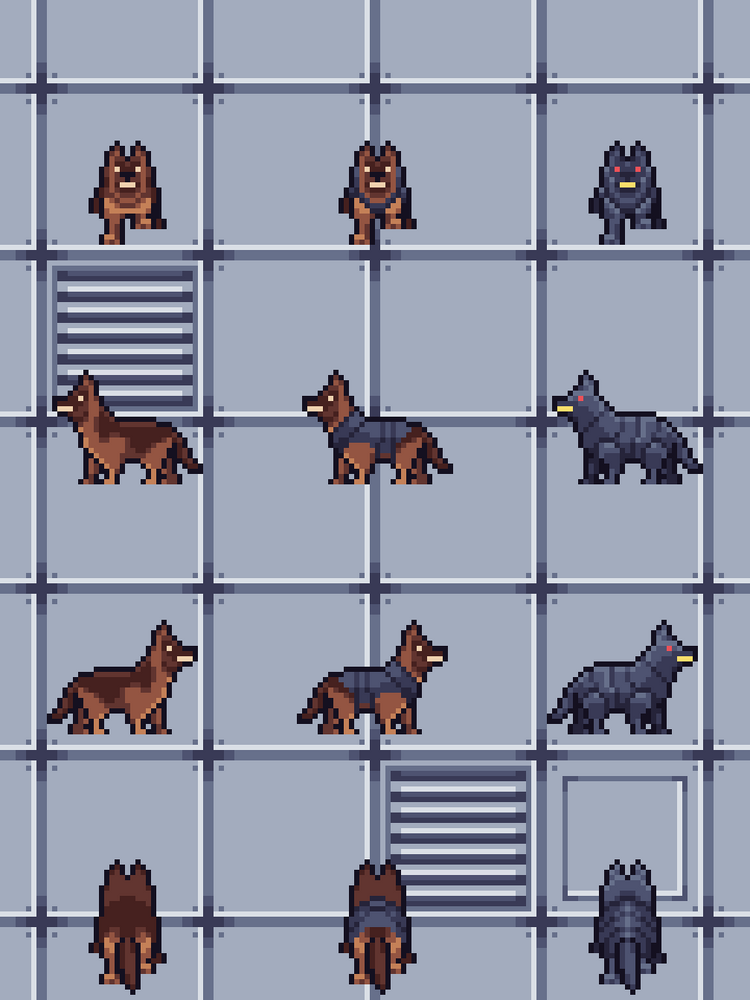 Pixel Dogs by UArtist