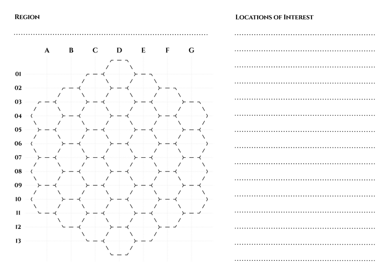 Hexcrawl Sheets by Lazarus
