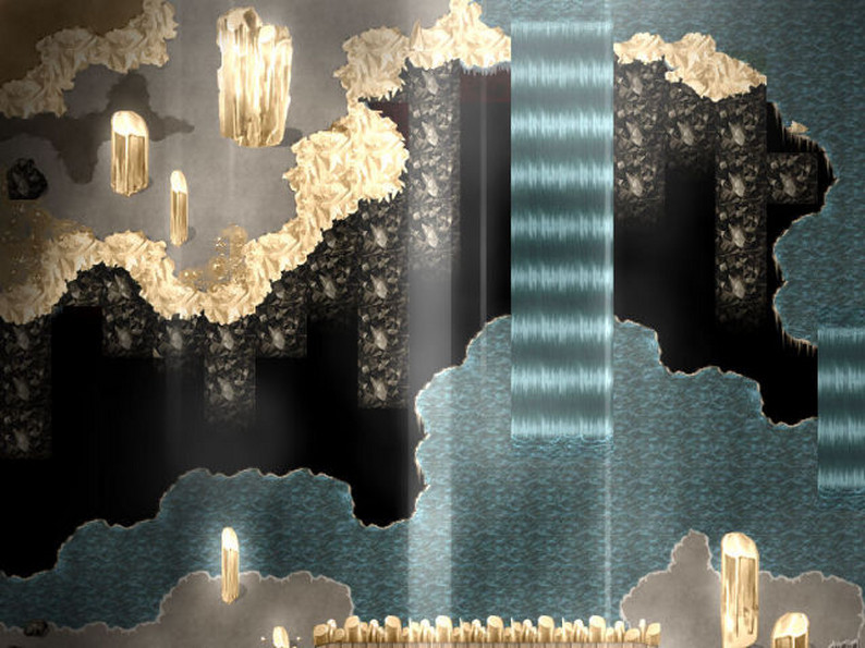 KR Crystal Cave Tileset for RPGs by Kokoro Reflections