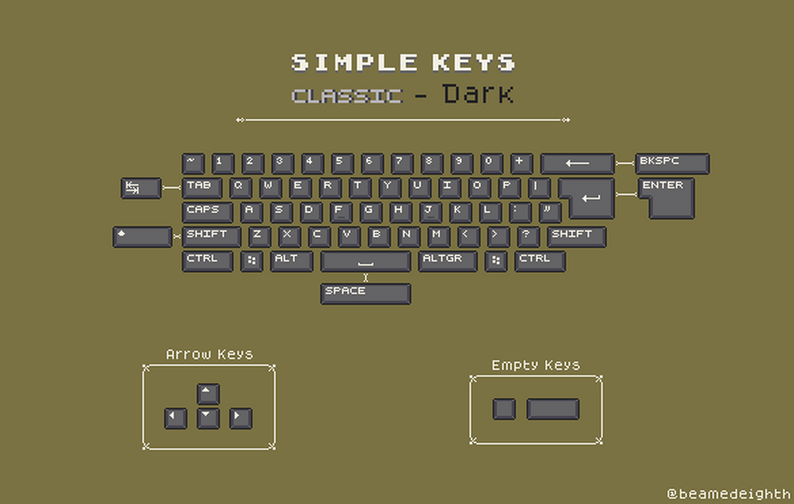 SimpleKeys - Animated Pixel Keyboard Keys by beamedeighth SimpleKeys - Animated Pixel Keyboard Keys by beamedeighth