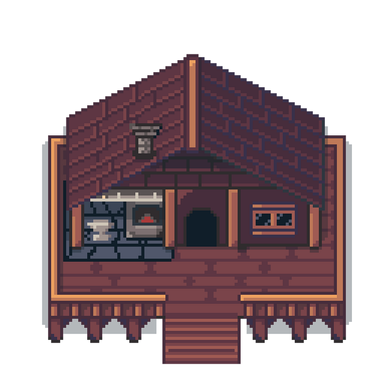 Smithy - Top Down Pixel Art Building by Chris' Tutorials