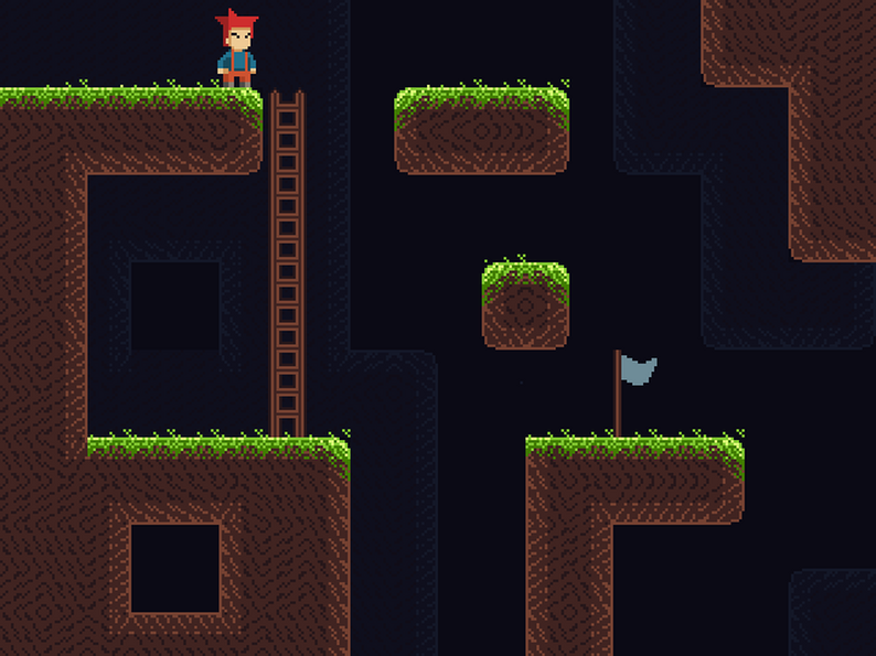 Free tileset 2D sidescrolling platformer game by gurigraphics
