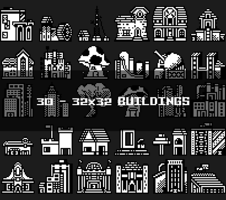 PIXEL PERFECT: 1-BIT BUIDLINGS PART 3 by Rad Potato