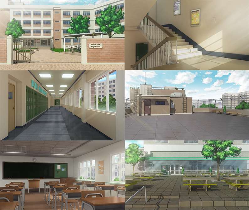 Visual novel backgrounds by Selavi Games