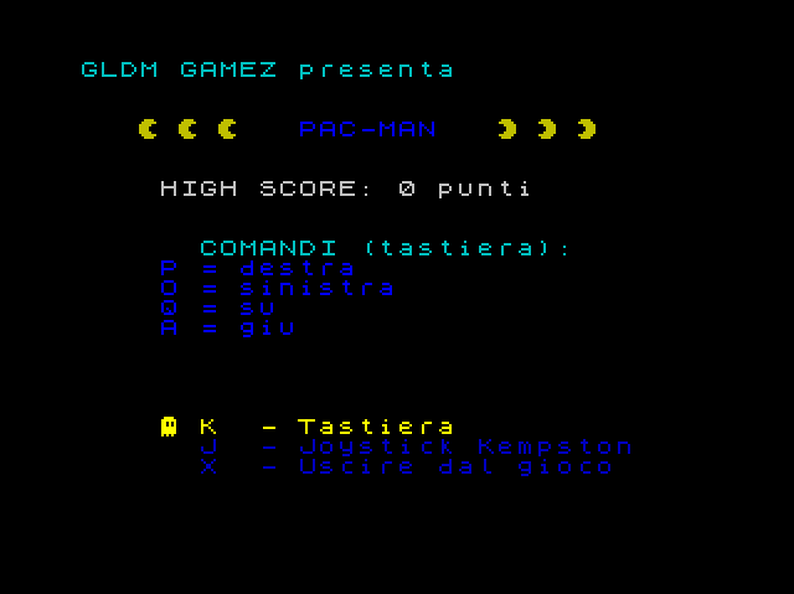 ZX Spectrum PAC-MAN by GLDM Games