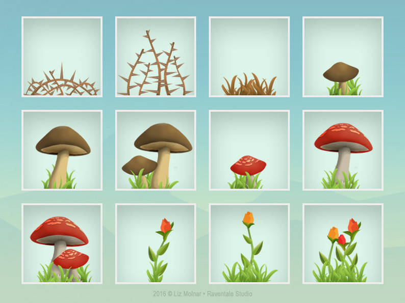 Plants Minipack for Nature Basic Tile Set by RavenTale