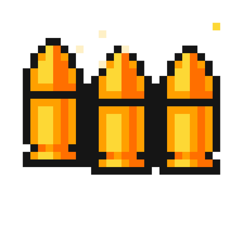 Pixel Powerup Sprite Sheet With Starter Tileset and Gun Items by TPSStud.io