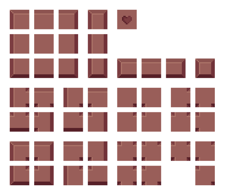 2d Top Down Chocolate Bar Tileset Pack by UchiMama