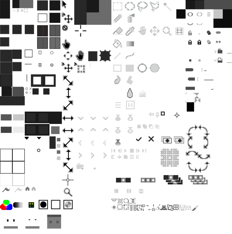 Minimal Dark HD Aseprite Theme by fe