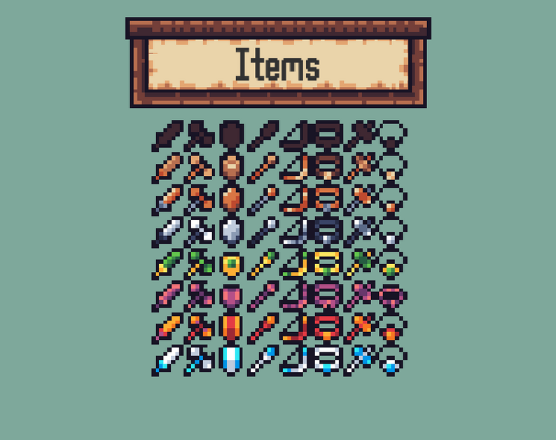 Cryo's Mini Items by PaperHatLizard