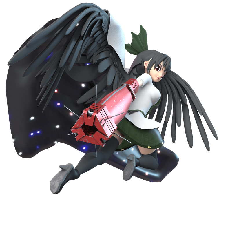 Utsuho "Okuu" Reiuji - 3D Model - Touhou Project (Touhou 11) by QS