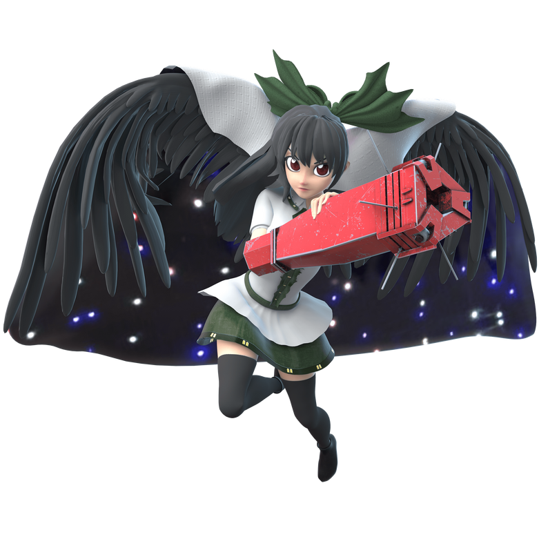 Utsuho "Okuu" Reiuji - 3D Model - Touhou Project (Touhou 11) by QS