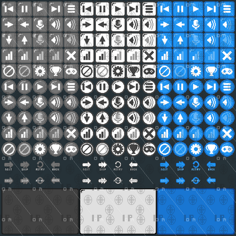 UI Butons - Pixel art by IoPn
