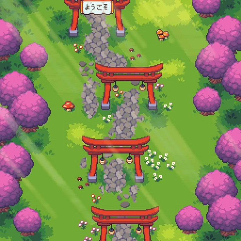 RPG asset tileset oriental pack (Super Retro World by Gif) by Gif