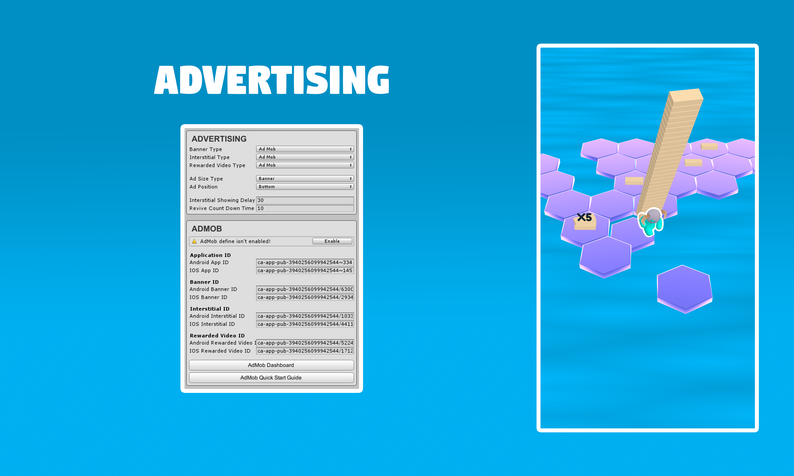 Hexagon Fall | Template + Editor by Watermelon Games