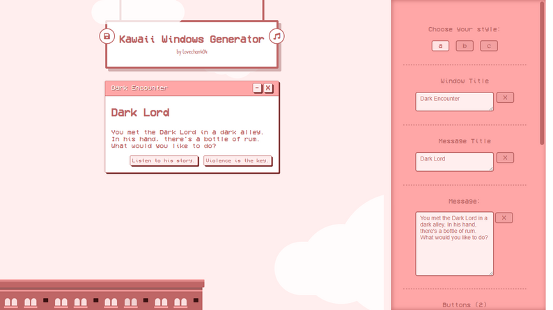 Kawaii Windows Popup Generator by Love-chan