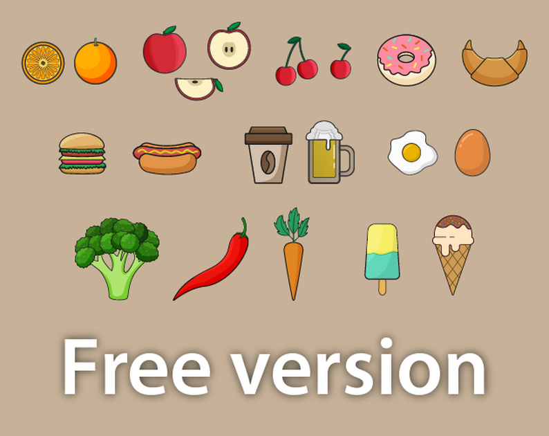 Food collection Free version by SunGraphica