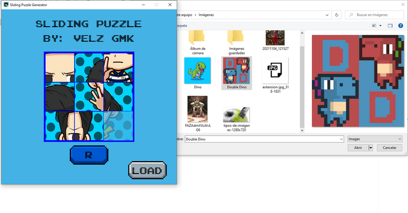 Sliding Puzzle Generator by VelzGMK