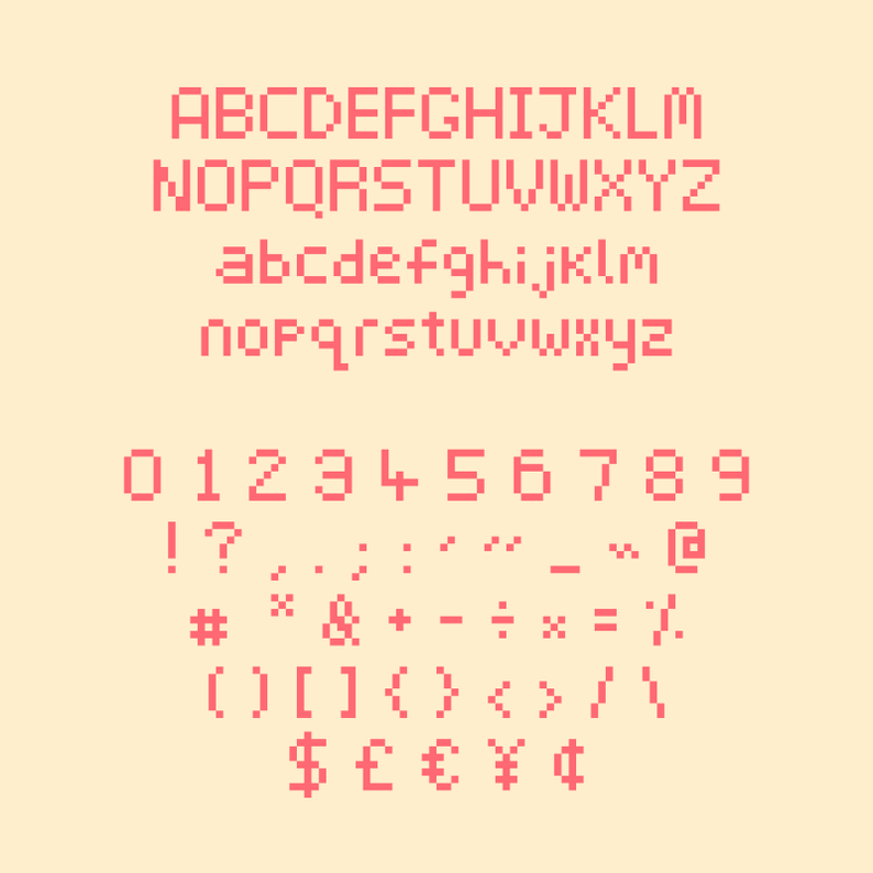 Kron's 5x7 Pixel Font Regular by actuallyKron