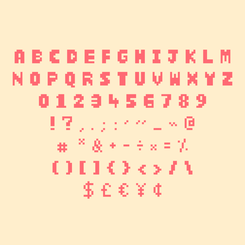 Kron's 5x7 Pixel Font Blocky by actuallyKron