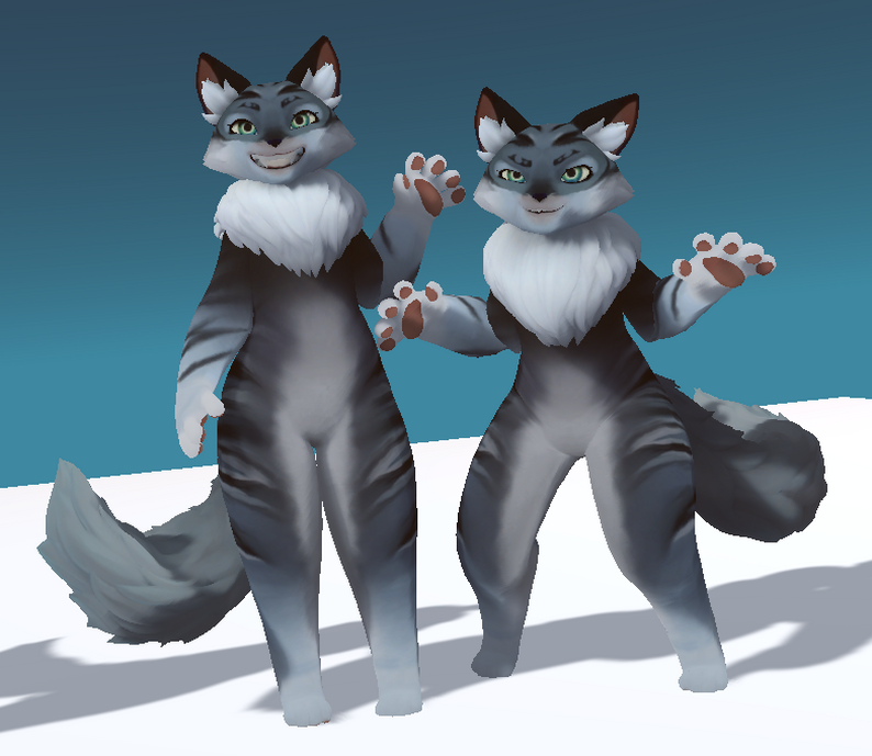 Cat Avatar VRChat 3 compatible fully rigged by Lhannan