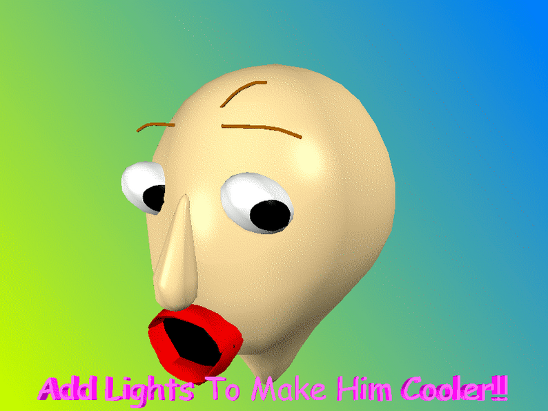 Accurate Baldi Head Model For Anim8or by Oranio2010