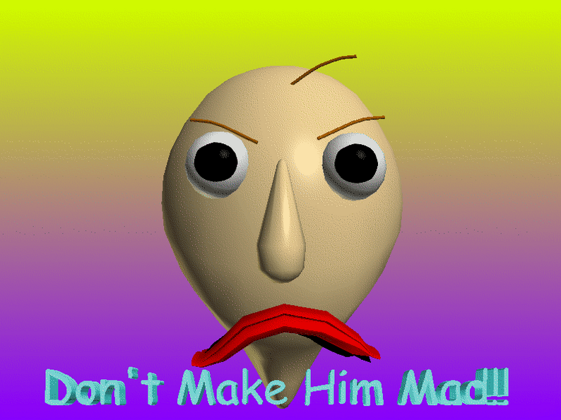 Accurate Baldi Head Model For Anim8or by Oranio2010