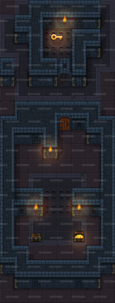 2d Top Down Dungeon Tileset by Slyddar